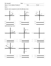 Worksheet4 Pdf Mr Alexander Name Physics Vector Addition Worksheets Library