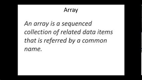 C Part 06 Array 1d Array 2d Array And Nd Array Youtube