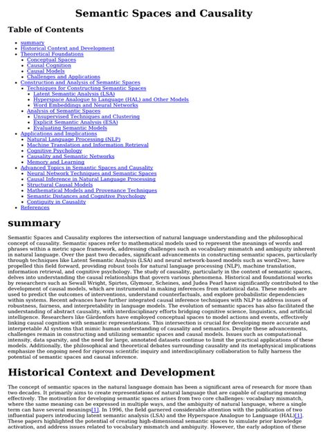 Semanticspacesandcausalitystormgenarticle Pdf Semantics Causality