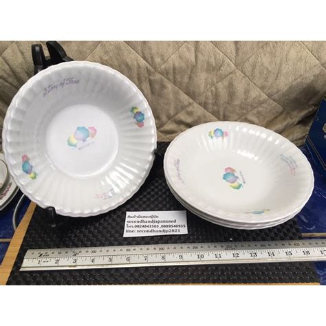 Set ชาม 4 ใบ ชามข้าว ชาม Konomi Japan สภาพใหม่ มือสองจากญี่ปุ่น Shopee Thailand