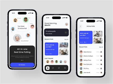 polling mobile app by farhan bagas on dribbble
