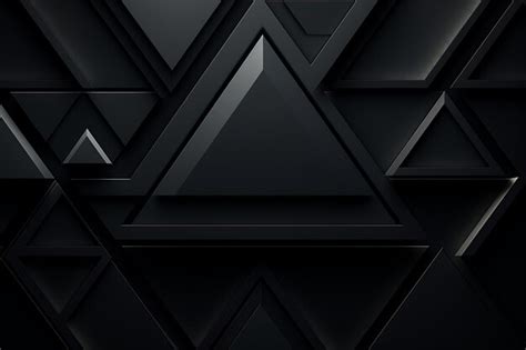Premium Photo Black Background Geometric Triangle Abstract Design