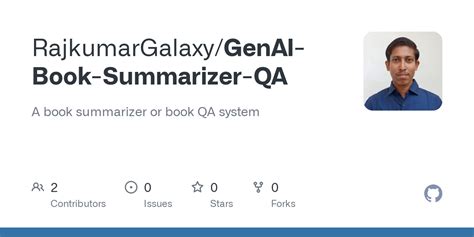 Github Rajkumargalaxy Genai Book Summarizer A Book Summarizer Or Book Qa System