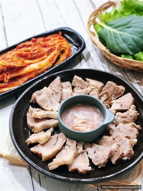 돼지고기 수육 맛있게 삶는법 수육 삶는시간 목살 수육 삶기 네이버 블로그