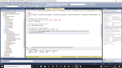 Berhasil Membuat Store Procedure Sql Server 2014 Youtube