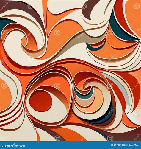 Abstract Background With Swirls And Waves Vector Illustration For Your Design Generative Ai