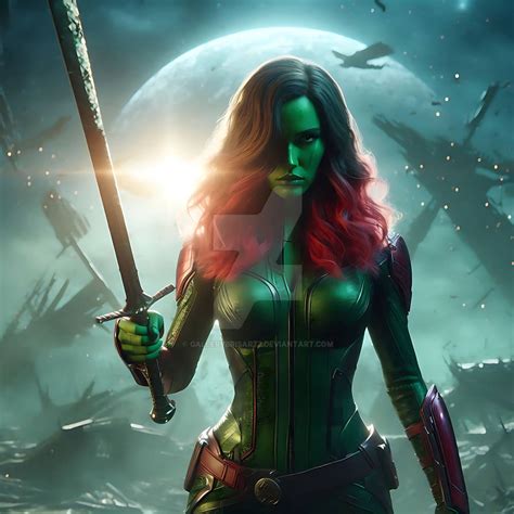 Avengers Guardians Of The Galaxy Gamora By Gallerybrisart2 On