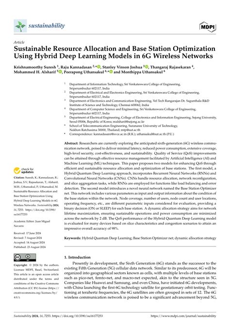 Pdf Sustainable Resource Allocation And Base Station Optimization Using Hybrid Deep Learning
