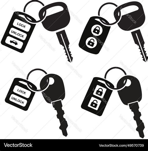 Car Remote Key Vector Images Over 7 700