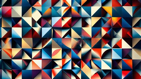 Colorful Geometric Pattern Creating Dynamic Visual Effect Stock Illustration Illustration Of