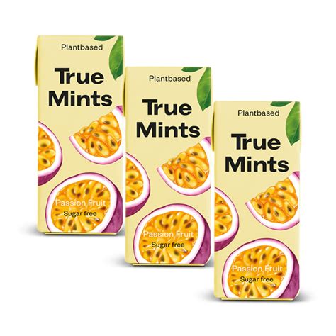 True Gum Passionfruit Mints 13g Goodnessme