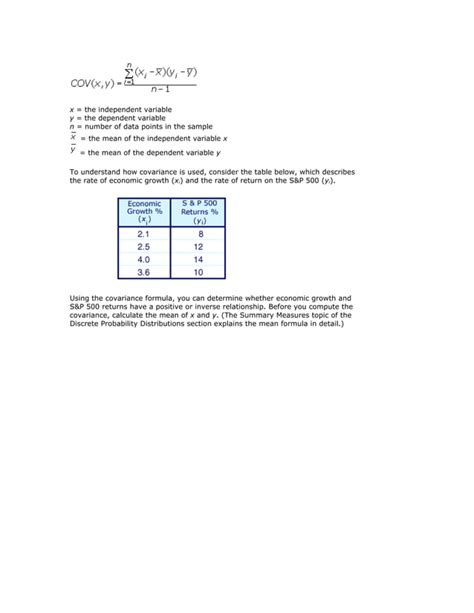 Covariance And Correlation Doc