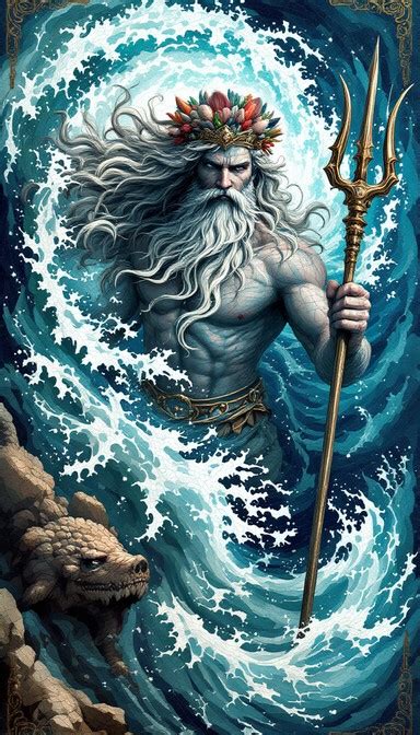 Free Poseidon Commands Waves Image Poseidon Mythology Ocean