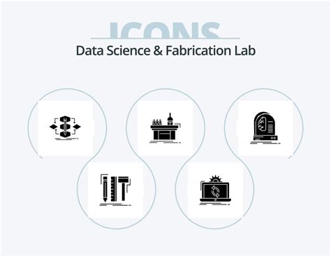 Data Science And Fabrication Lab Glyph Icon Pack 5 Icon Design Lab Biology Reporting Process