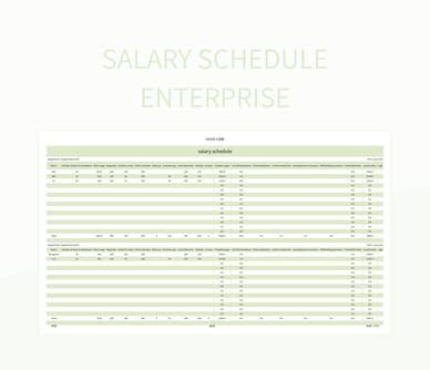 Free Salary Schedule Templates For Google Sheets And Microsoft Excel Slidesdocs