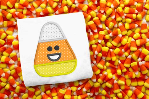 Happy Candy Corn Applique · Creative Fabrica