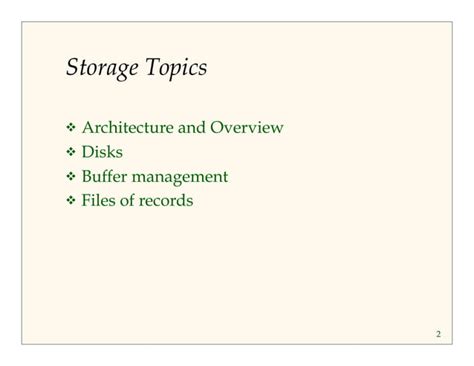 Lecture Storage Buffer Ppt