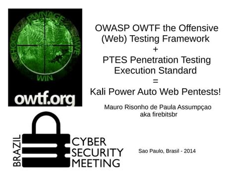 Owasp Owtf The Offensive Web Testing Framework Ptes Penetration