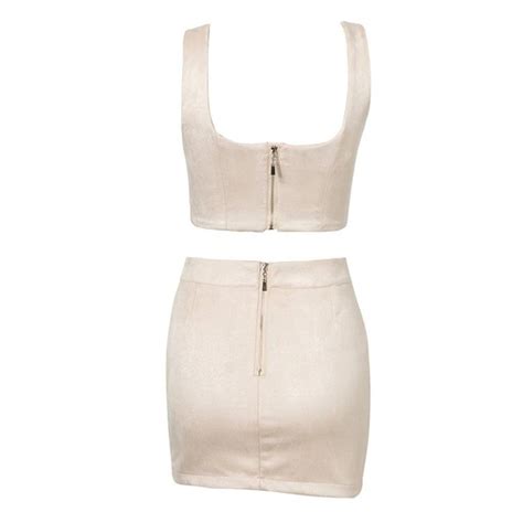 Sexy Lace Up Leather Suede Mini Pencil Dress Power Day Sale