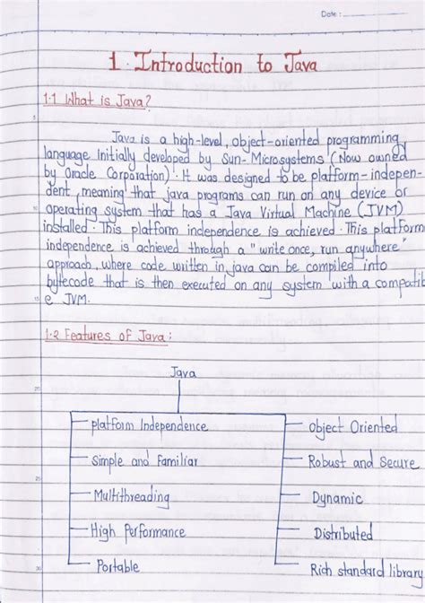 Java Handwritten Notes Codewithcurious