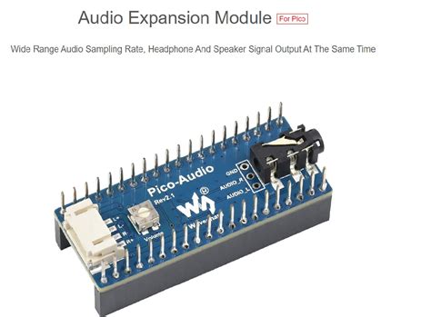 Buy Audio Expansion Module For Raspberry Pi Pico Concurrently Headphone Speaker Output Online