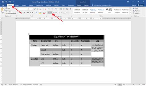 How To Center Align A Table In Word Officebeginner