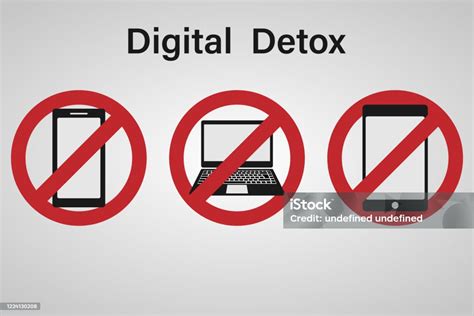 스마트폰 태블릿 및 노트북 사용 금지 완전한 거부 현대 전자 장치를 사용합니다 가젯은 빨간색 교차 된 원에 있습니다 장치에서 휴가의 아이디어를 확산하기위한 아이콘 금지됨에