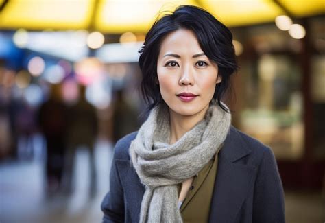 Premium Ai Image Portrait Of Middle Age Asian Woman