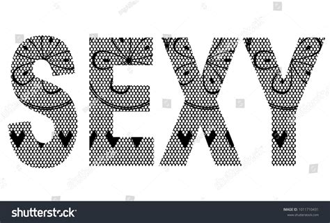 Lace Background Word Sexy Bold Text Stock Illustration 1011710431