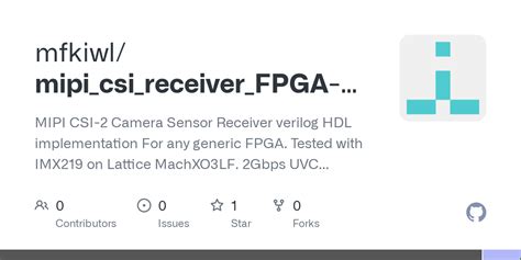 Github Mfkiwlmipicsireceiverfpga Usb30 Lattice Mipi Csi 2