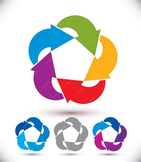 Premium Vector Infinite Loop Arrows Vector Abstract Symbol Graphic Design Template Pictogram Set