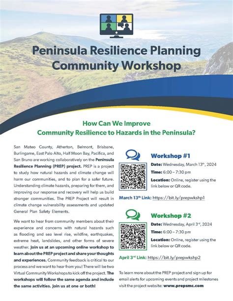 Safety Element Update Peninsula Resilience Planning Community