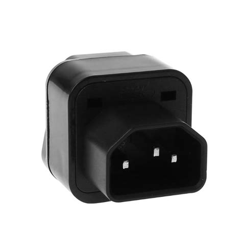 Iec 320 C14 To Universal Female Power Adapter Ac Power Plug Connector Black Lazada