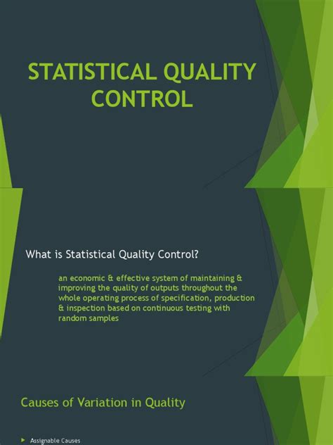 Statistical Quality Control Sampling Statistics Statistics