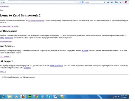 Zend Framework Skeleton Application Not Showing Properly Stack Overflow
