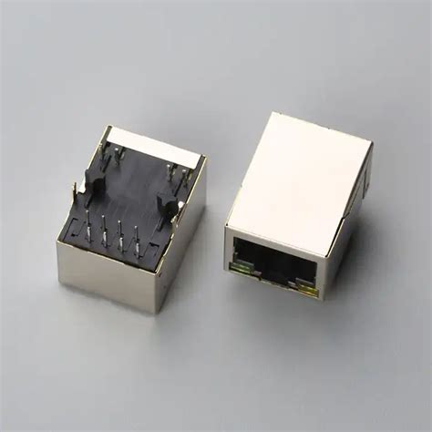 Pcb Rj45 Female Socket Connector Port Smt With Transformer 100base Tab