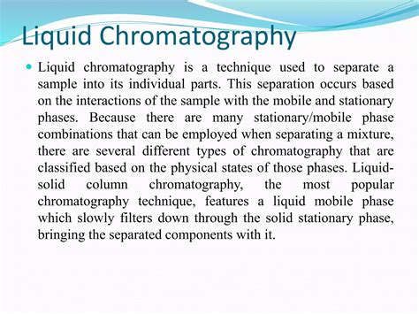 Classification Of Chromatography Pptx