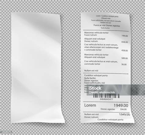 소매 구매 청구서 슈퍼마켓 쇼핑 영수증 합계 송장 확인 및 총 비용 상점 판매 용지 지불 송장 청구서 영수증 소매 구매 공백 영수증에 대한 스톡 벡터 아트 및 기타 이미지