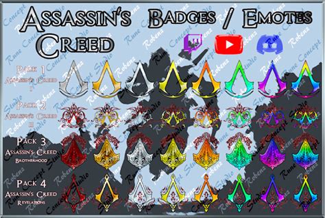 Make Assassins Creed Badges And Emotes By Rvbenz Fiverr