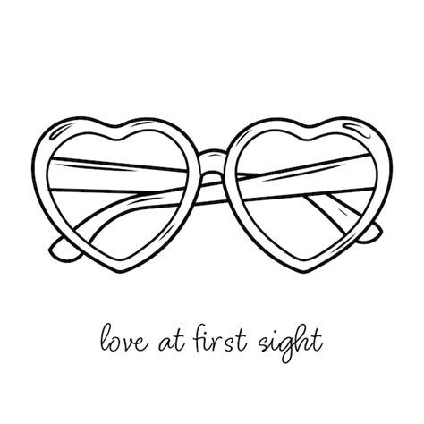 Premium Vector Hand Drawn Vector Illustration Of Sunglasses In Heart