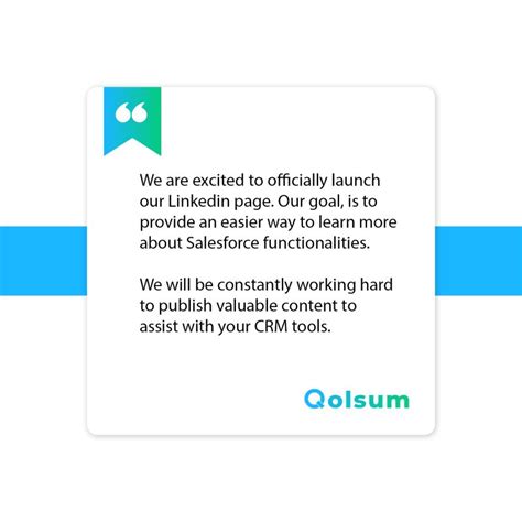 Qolsum On Linkedin Salesforce Crm