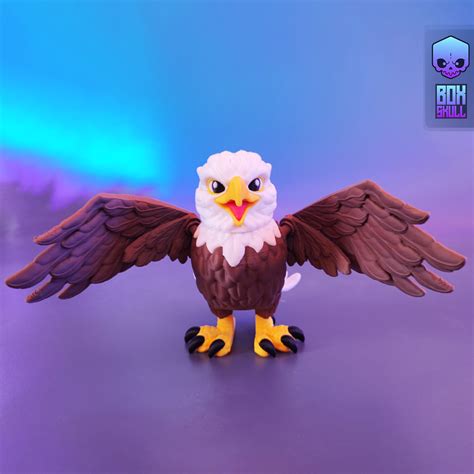 👨‍🦲 Bald Eagle Flexi Articulated・ 3d File For 3d Printing・cults