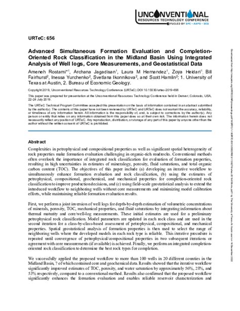 Pdf Advanced Simultaneous Formation Evaluation And Completion