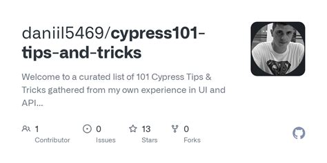 Github Daniil5469cypress101 Tips And Tricks Welcome To A Curated