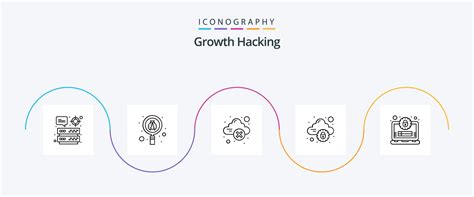 Hacking Line 5 Icon Pack Including Lock Internet Cloud Secure Cloud