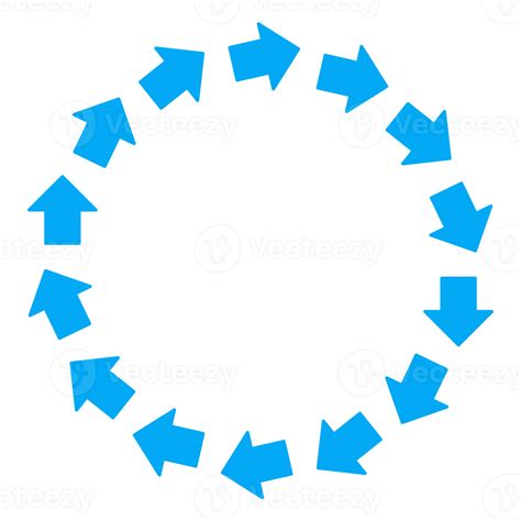 Blue Rotate Arrow Icon PNG