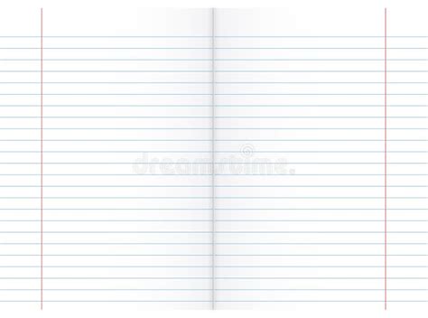 Blank Lined Notebook Sheet With Diagonal Lines And Red Margin Stock Vector Illustration Of