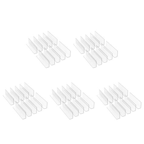 Worgeous 50 Pcs Plastic Shelf Divider Commodity Splitter Supermarket