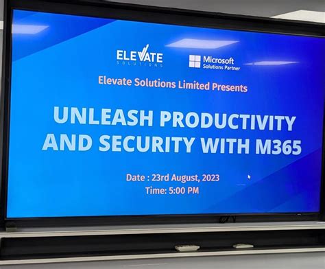 Elevate Solutions Limited On Linkedin Microsoft365 Productivity