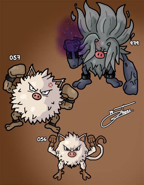 Mankey Line Evolution By Mrjhons900 On Deviantart